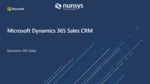 Microsoft Dynamics 365 CRM Sales - Nunsys
